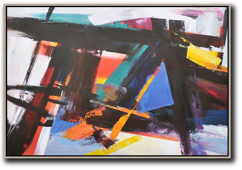 Horizontal Palette Knife Contemporary Art - Create Canvas Prints Extra ...