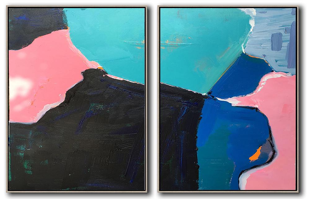 Hand-painted Set of 2 Contemporary Art on canvas - Art Posters For Sale ...